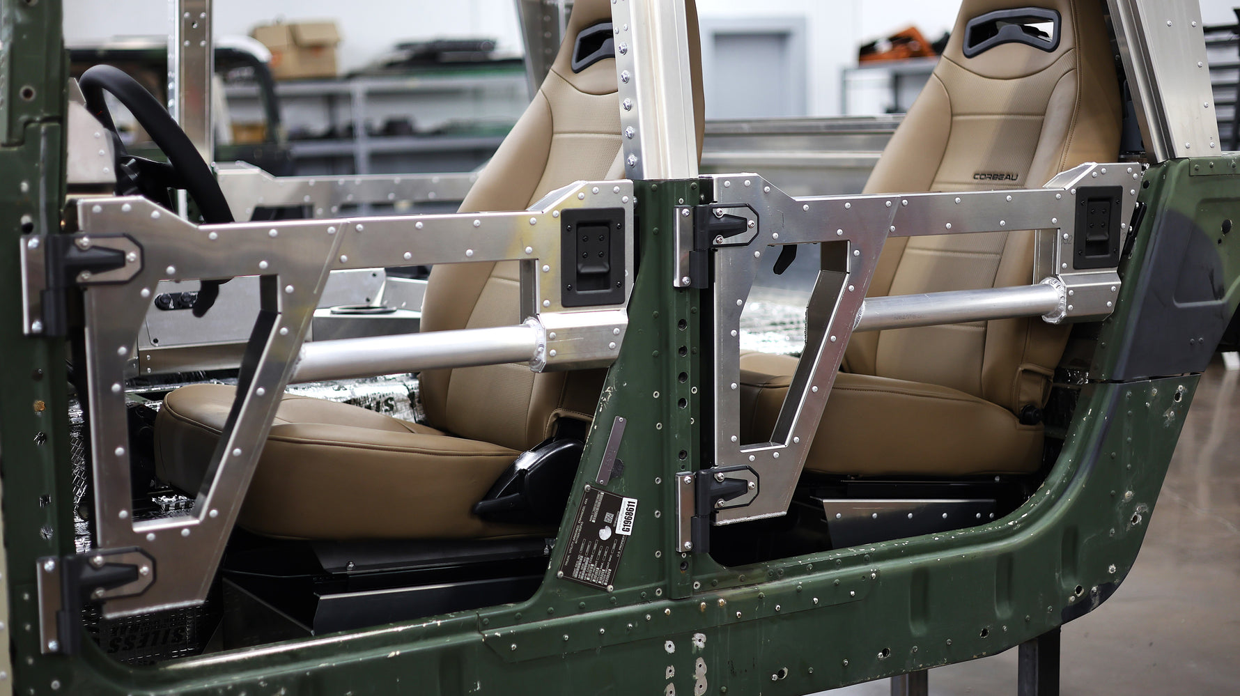 Humvee and Hummer H1 Aluminum Tube Doors - Set of 4